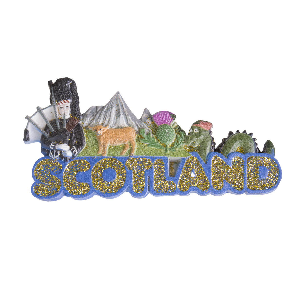 Magnet Glitter Text/ Scotland Icons | The Scotland Shop