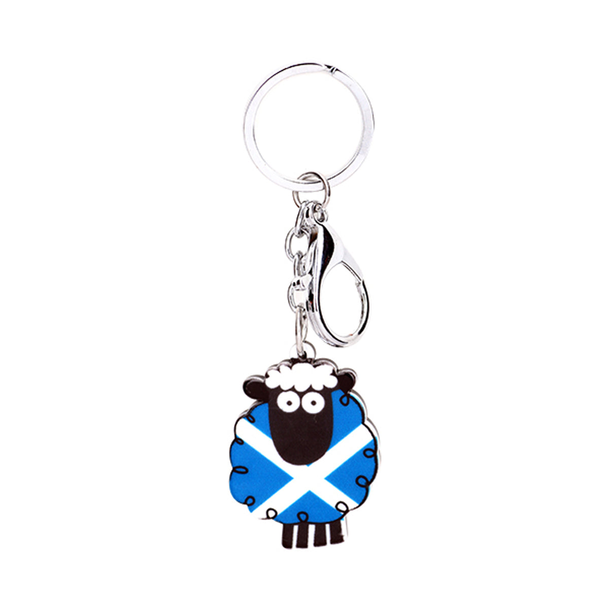 Saltire Sheep Acrylic Keyring | The Scotland Shop