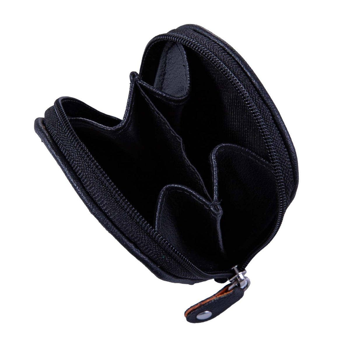 Ladies Ht Leather Coin Purse Black & White Herringbone / Black | The S ...